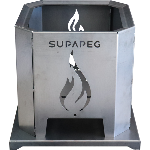 Supa Peg Supa Cube Fire Pit (Steel) - Outdoor Adventure South West Rocks